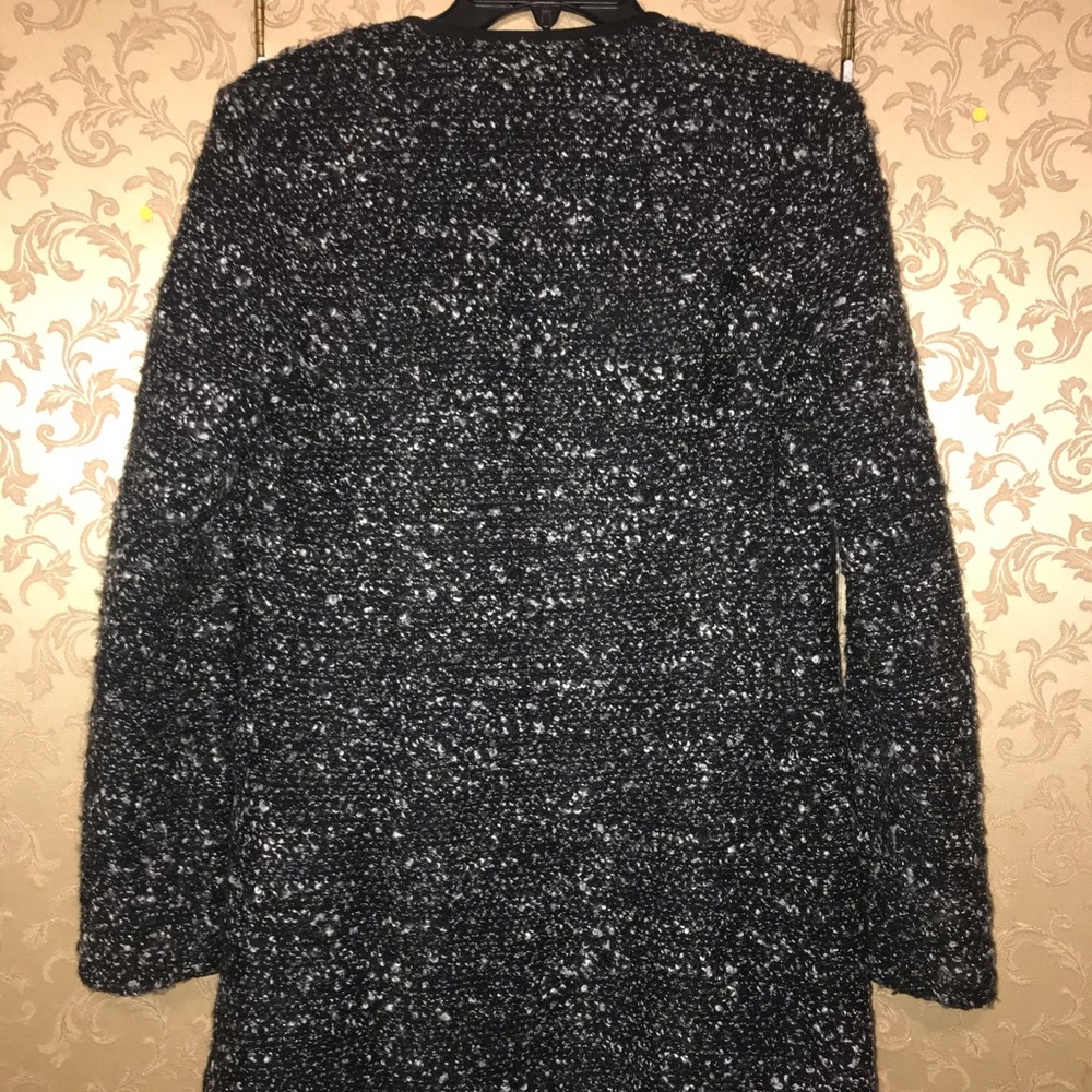 Nanette Lepore Black Marled Tweed Jacket Coat 6 - Gem
